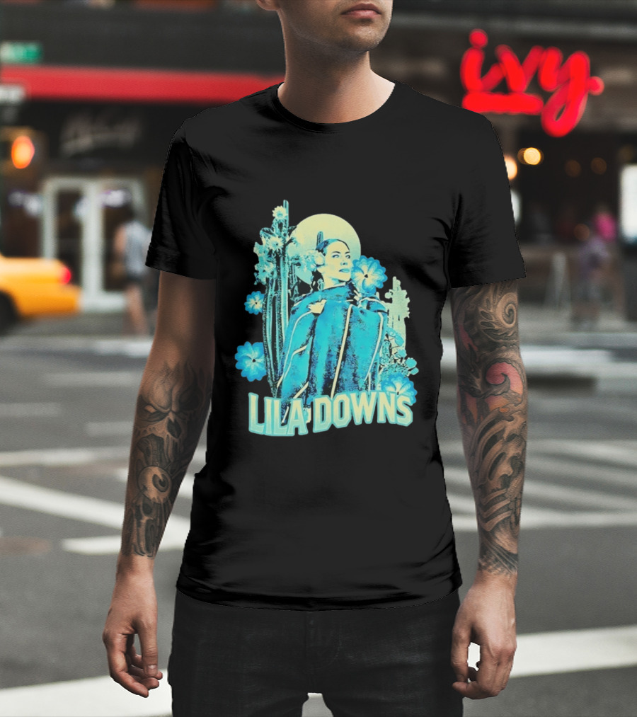 Lila Downs Mexican Cactus Floral T-Shirt