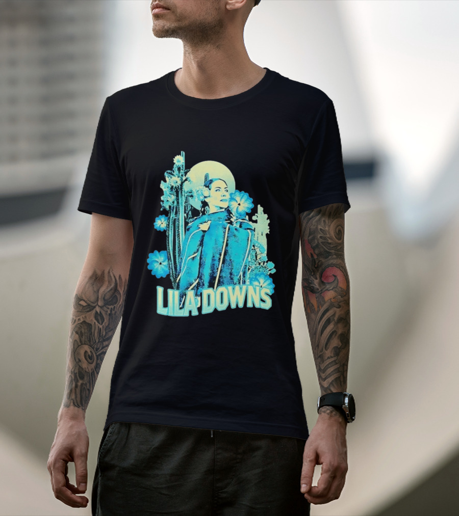 Lila Downs Mexican Cactus Floral T-Shirt