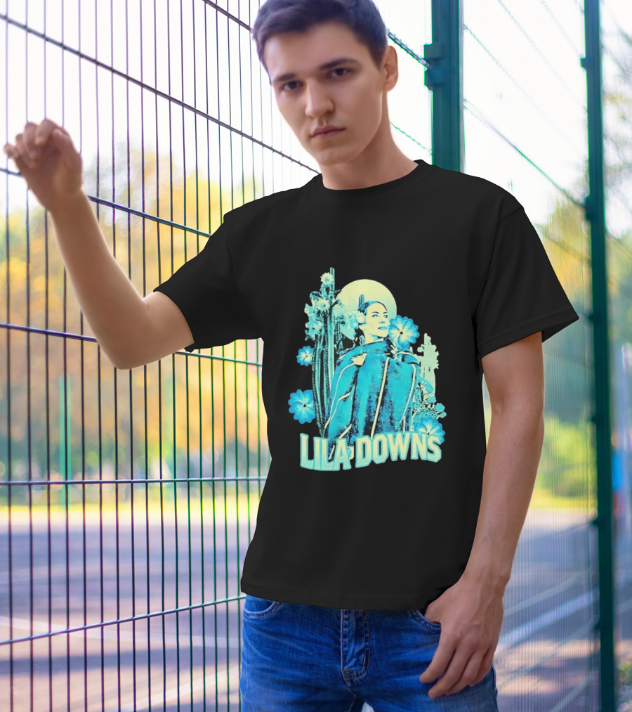 Lila Downs Mexican Cactus Floral T-Shirt