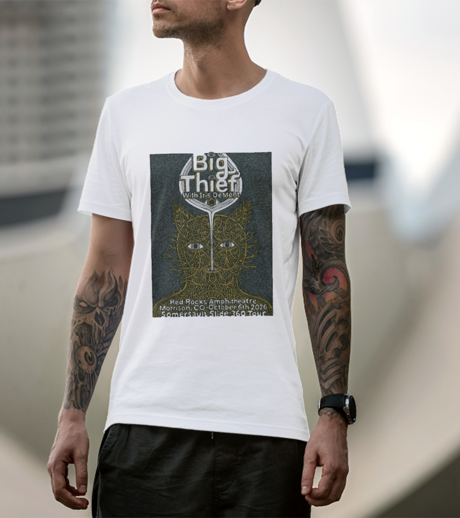 Big Thief With Iris Dement October 6 2026 Red Rocks Amphitheatre Somersault Slide 360 Tour Event Morrison CO T-Shirt