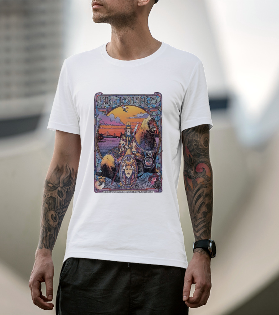 Billy Strings October 2 3 2026 Oakland Arena Vibrant Seal And Bay Bridge T-Shirt