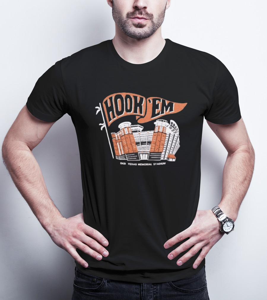 Hook 'Em DKR Texas Memorial Stadium Flag T-Shirt