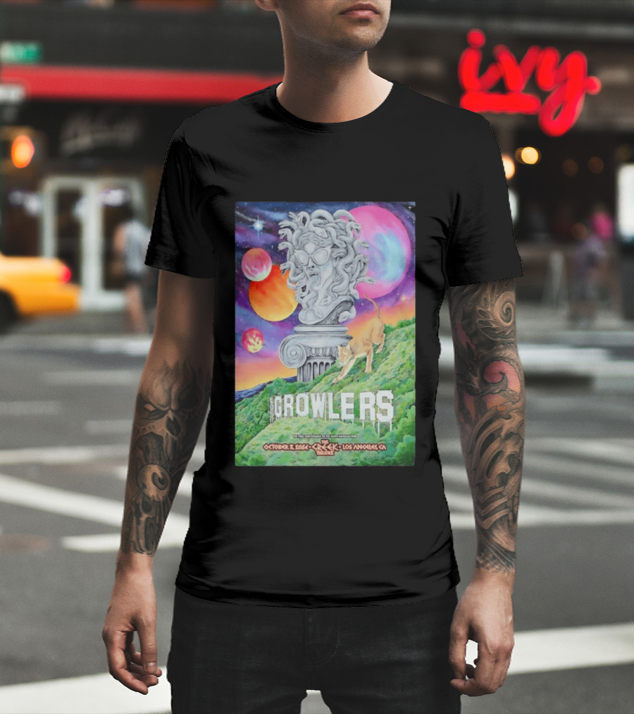 Los Growlers Final Performance Greek Theatre Los Angeles October 3 2024 Statue And Lion T-Shirt