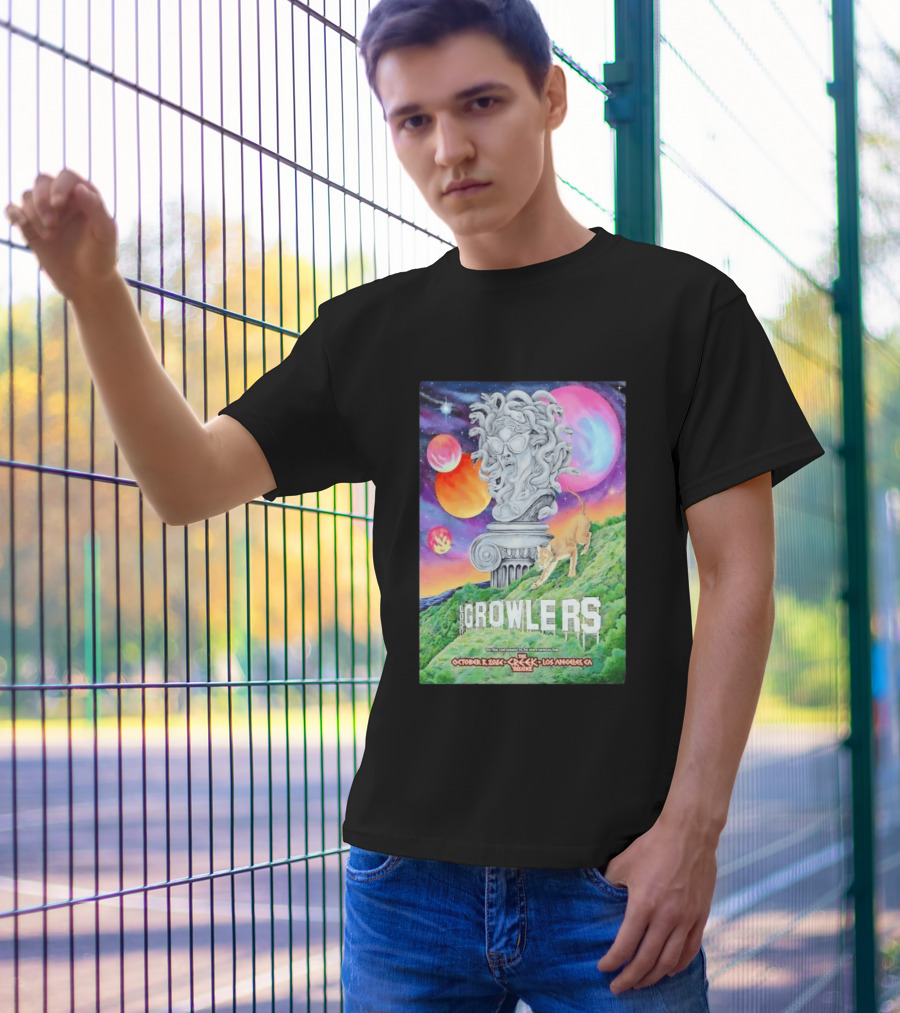 Los Growlers Final Performance Greek Theatre Los Angeles October 3 2024 Statue And Lion T-Shirt