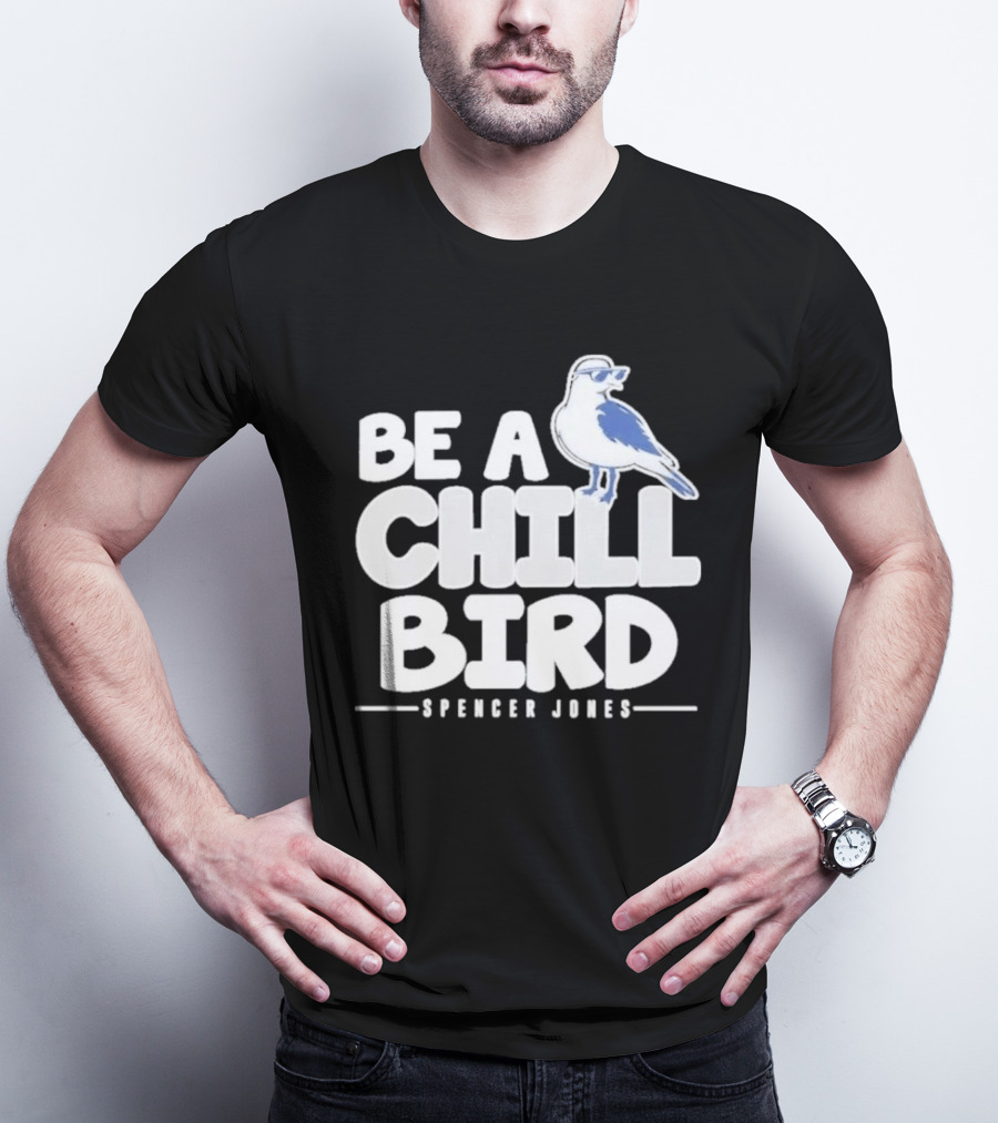 Be A Chill Bird Spencer Jones Vintage Style Bird Wearing Sunglasses T-Shirt