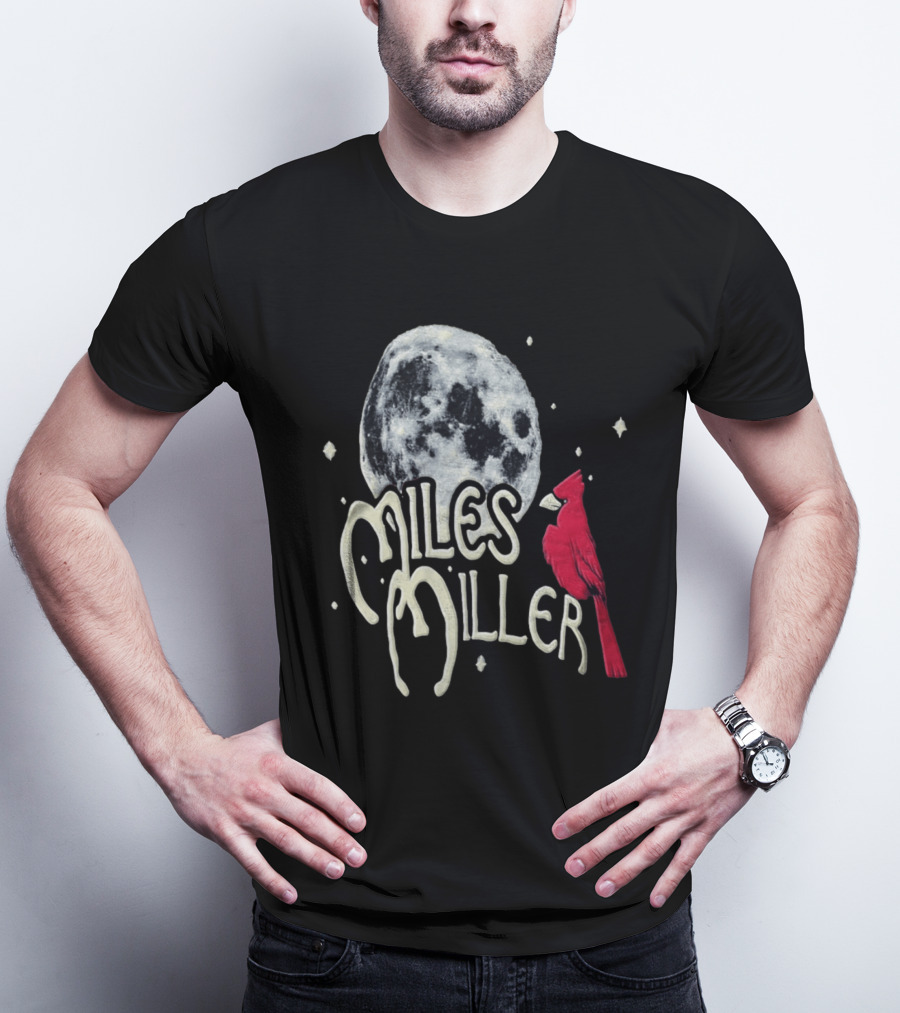 Miles Miller Cardinal Bird Moon Stars T-Shirt