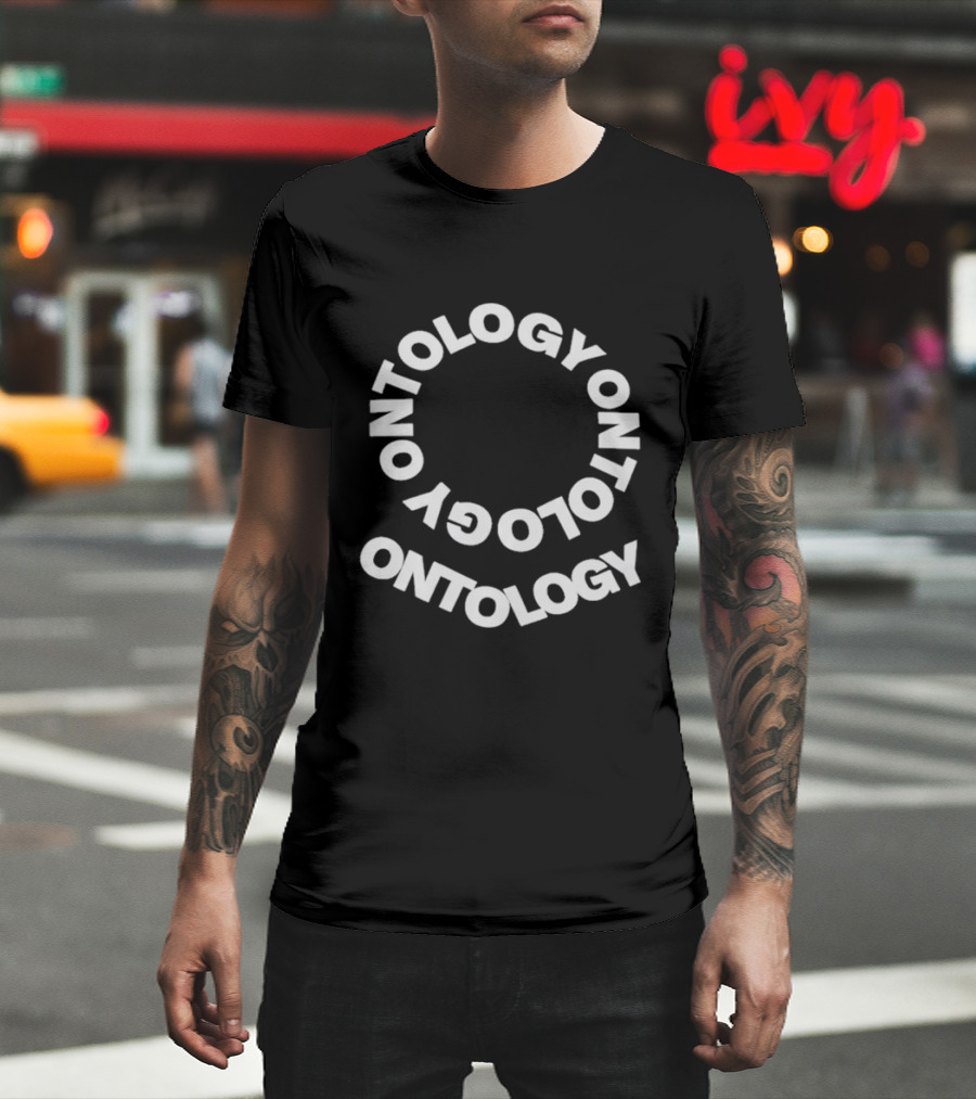 Pope Leo Wear Ontology Text Spiral T-Shirt