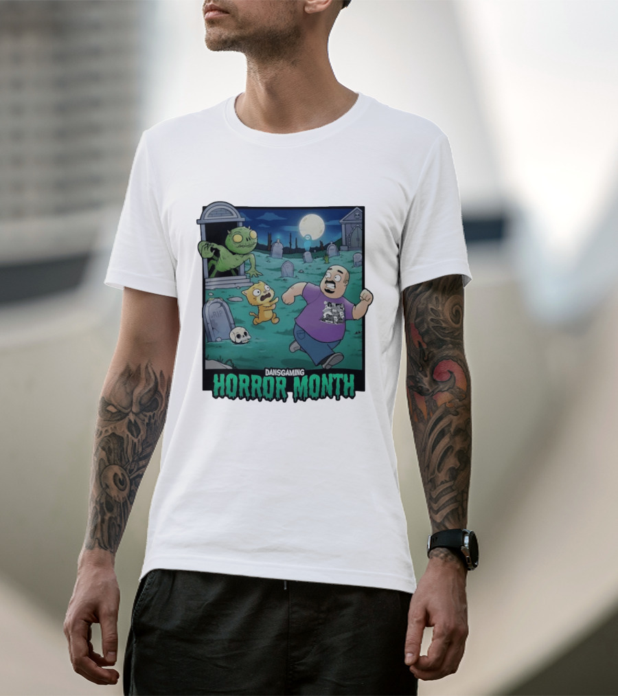 DansGaming Horror Month Twitch Streamer Graveyard Adventure T-Shirt