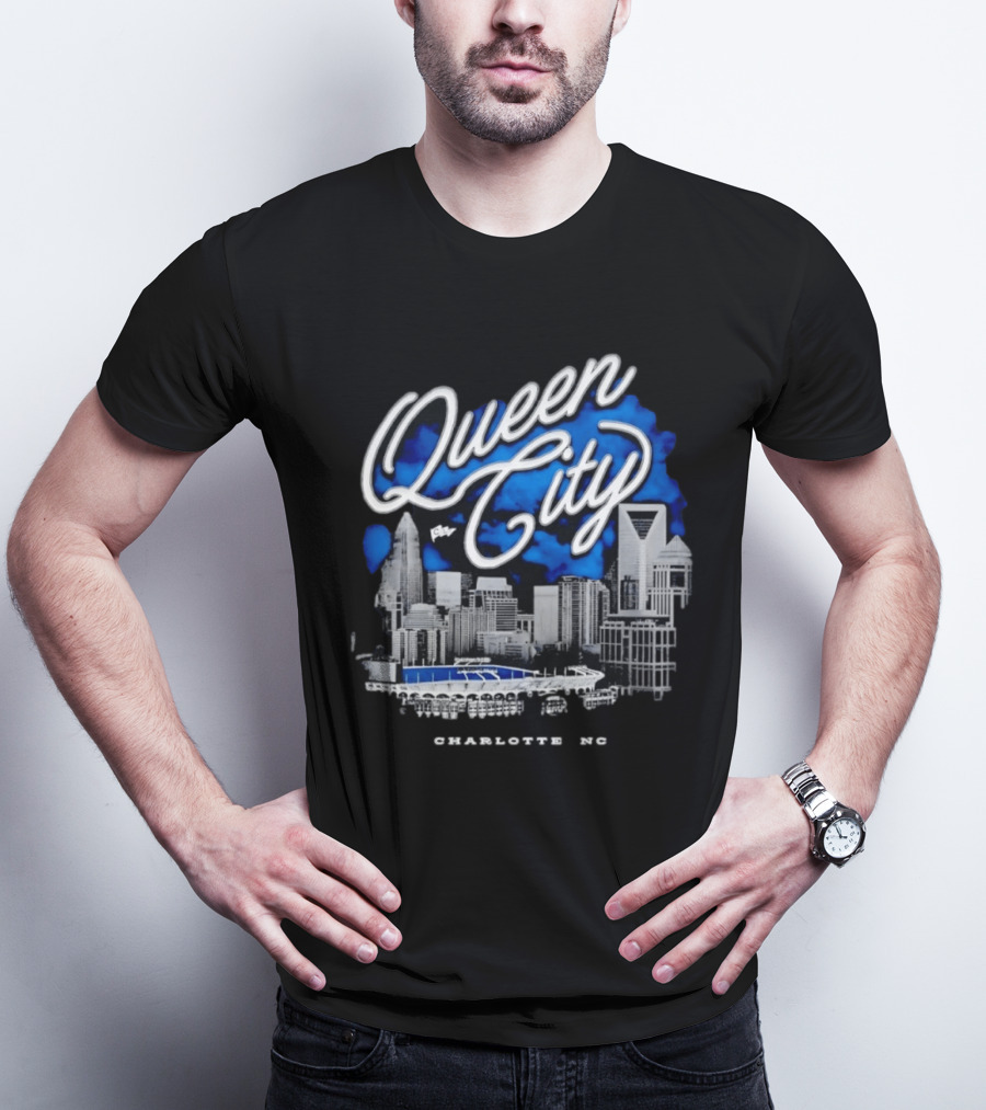 Queen City Charlotte NC Skyline CLT Urban View T-Shirt