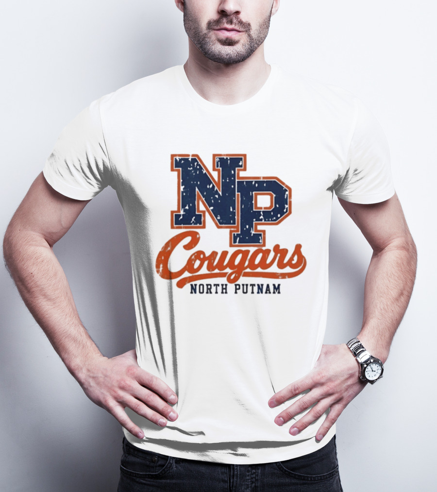 North Putnam Cougars NP Distressed Vintage Sports Team T-Shirt