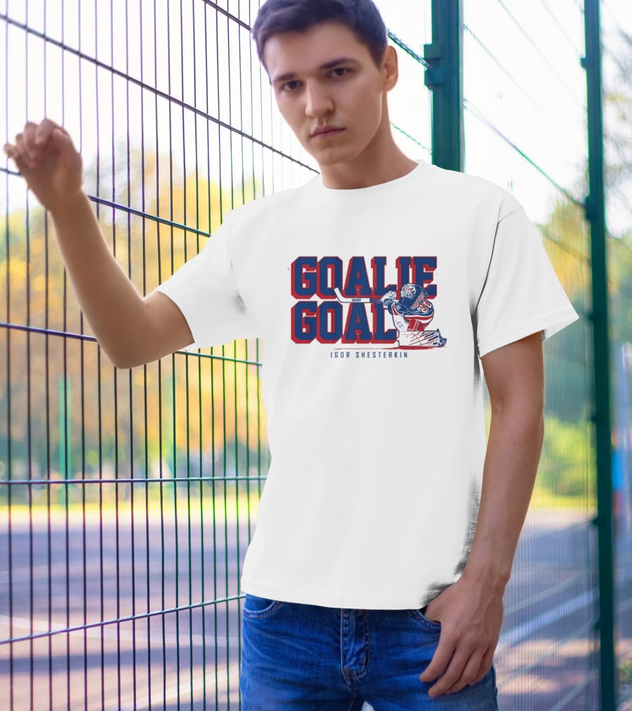 Igor Shesterkin Goalie Goal New York Rangers T-Shirt