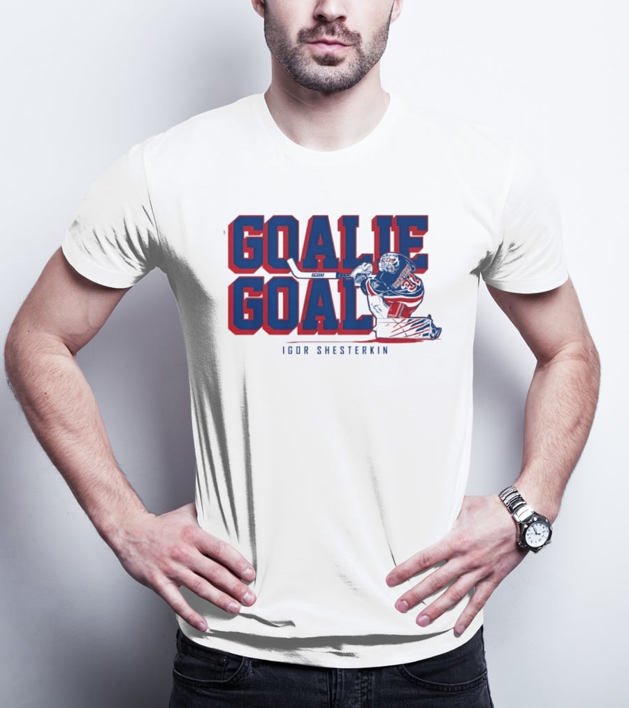 Igor Shesterkin Goalie Goal New York Rangers T-Shirt