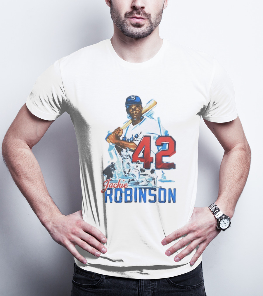 Jackie Robinson Brooklyn Dodgers Legendary Number 42 T-Shirt