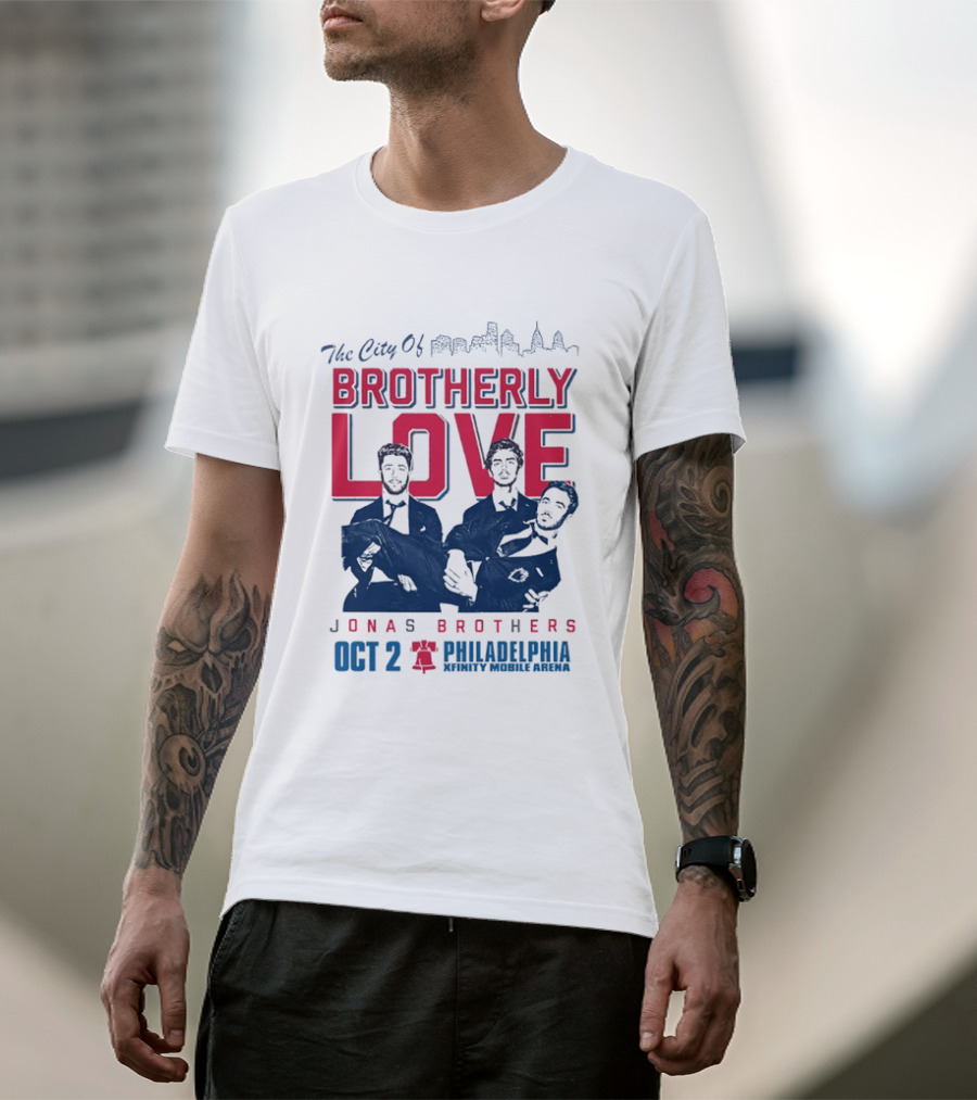 The City Of Brotherly Love Jonas Brothers Philadelphia October 2concert T-Shirt
