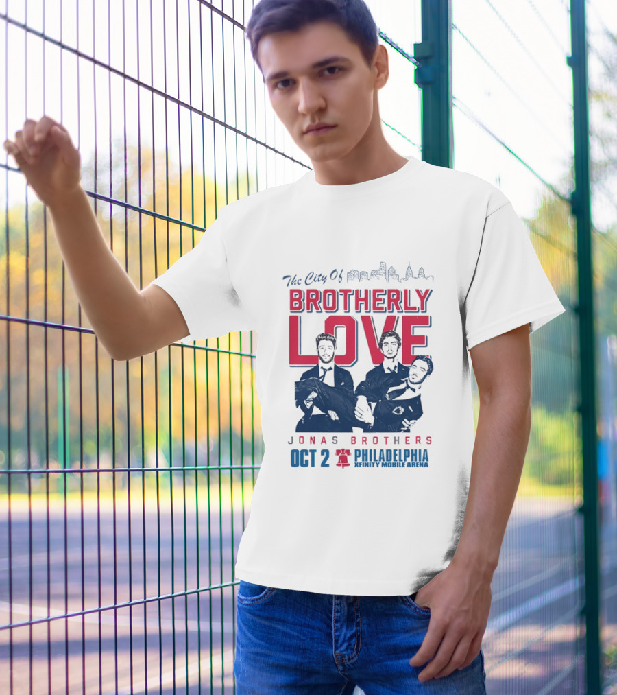 The City Of Brotherly Love Jonas Brothers Philadelphia October 2concert T-Shirt