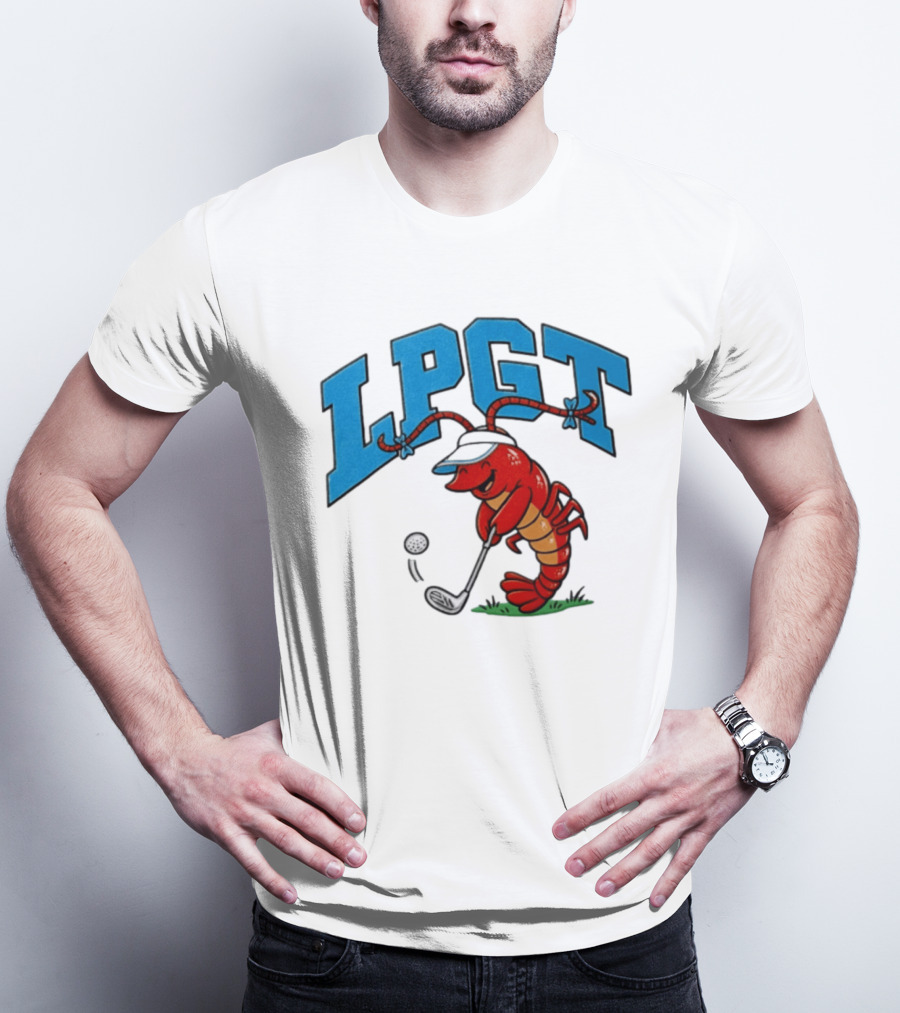 Lobster Playing Golf LPGT Fun T-Shirt