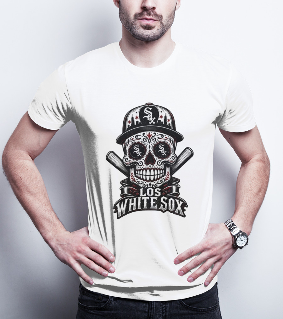 Los White Sox Sugar Skull Chicago White Sox Hispanic Heritage T-Shirt