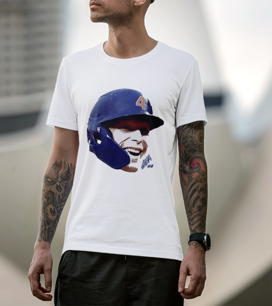 Pete Crow Armstrong Chicago Cubs Big Head Number 40 Baseball T-Shirt