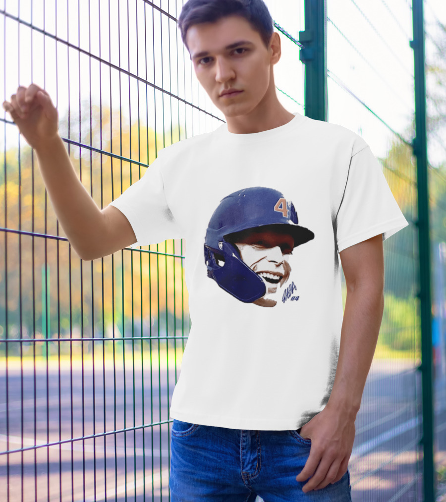 Pete Crow Armstrong Chicago Cubs Big Head Number 40 Baseball T-Shirt