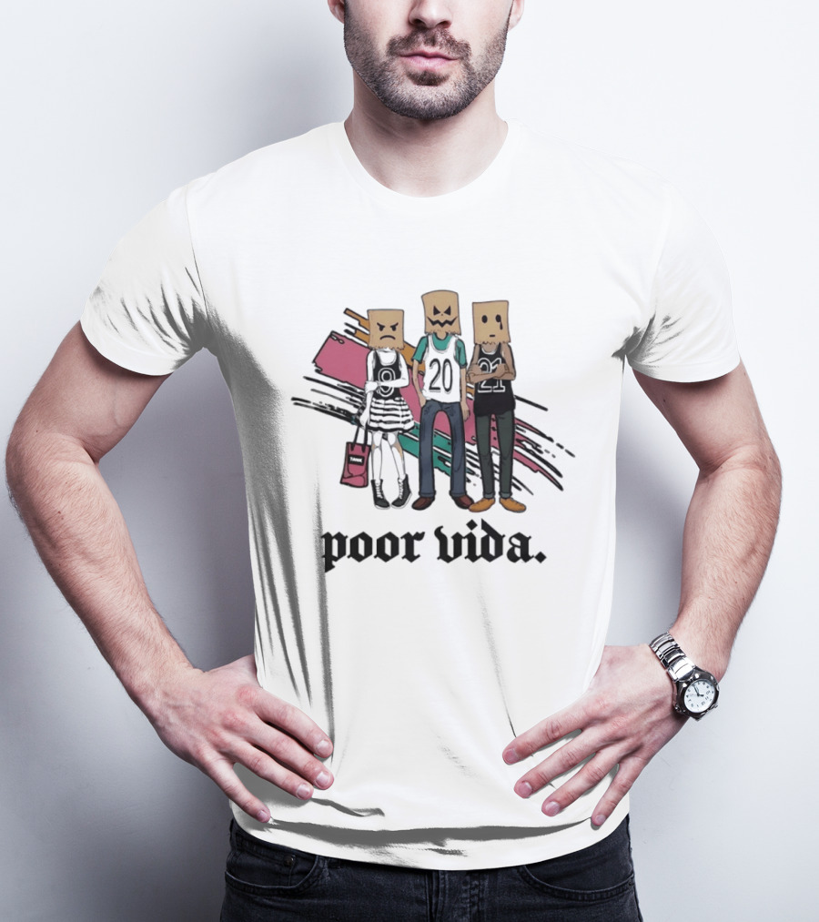Poor Vida Paper Bag Heads 9 20 21 T-Shirt