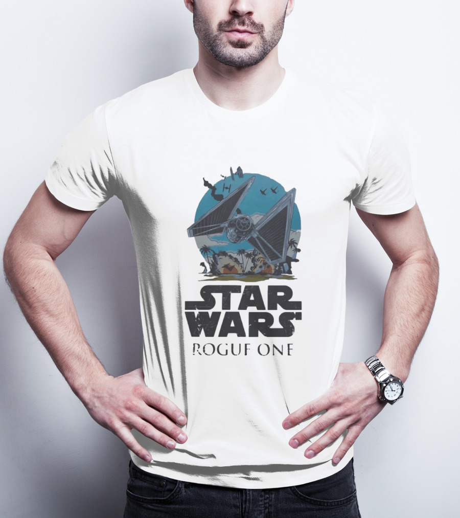 Star Wars Rogue One Tie Fighter Battle Scene T-Shirt