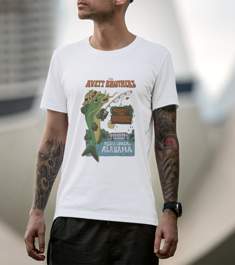 The Avett Brothers Tuscaloosa Alabama October 2nd 2026 Mercedes Benz Amphitheater Tour T-Shirt