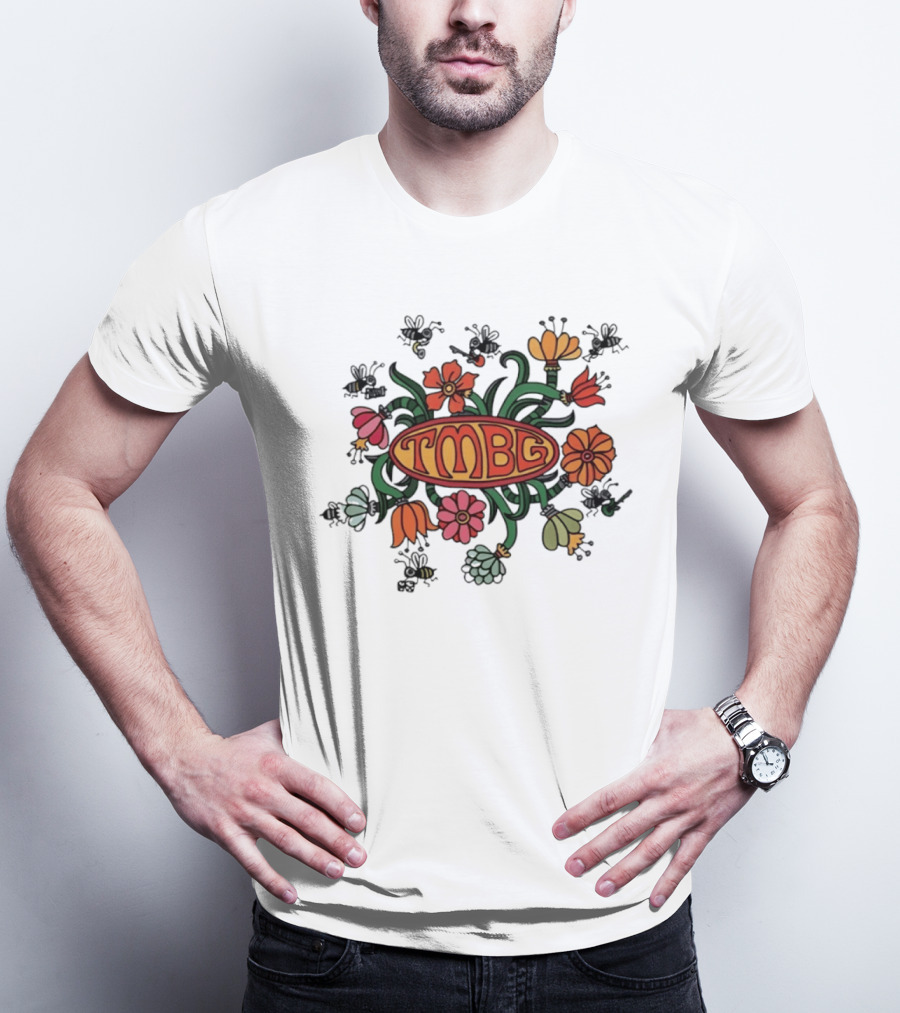 TMBG Floral Bees They Might Be Giants Alternative Rock Flowers T-Shirt