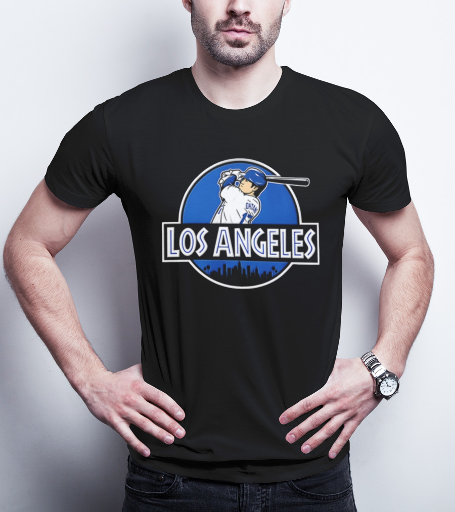 Shohei Ohtani Los Angeles Dodgers Baseball Player Skyline T-Shirt