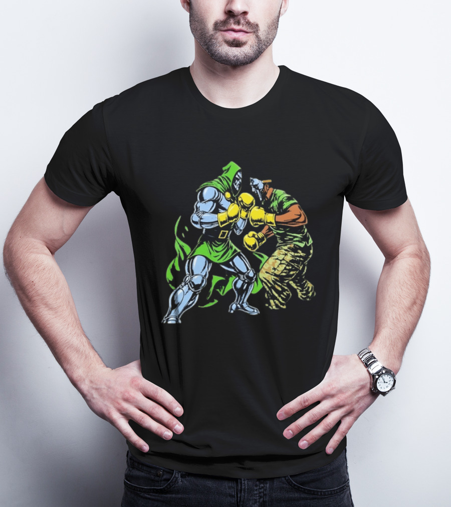 Doctor Doom Vs MF DOOM Marvel Boxing Match Showdown T-Shirt