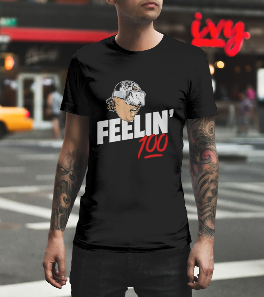 Feelin' 100 Ski Goggles Winter Sports Mood T-Shirt