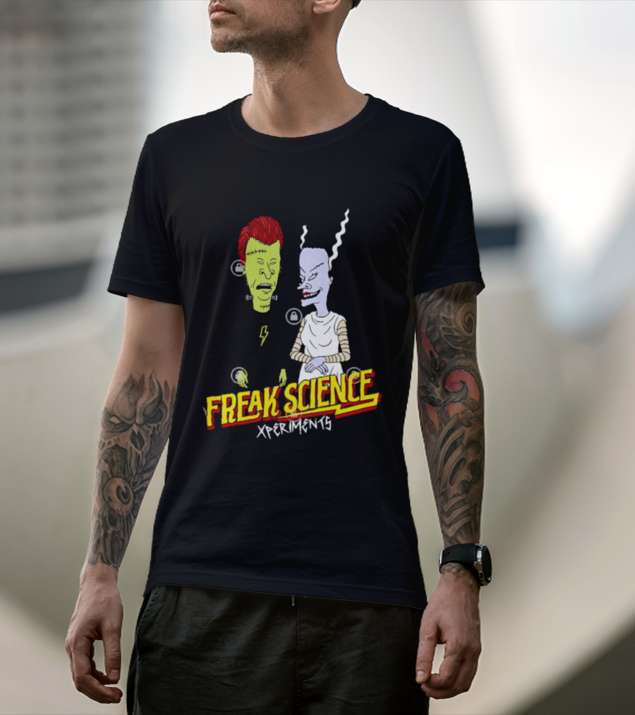 Frankenstein Bride Beavis Butt Head Freak Science Xperiments T-Shirt
