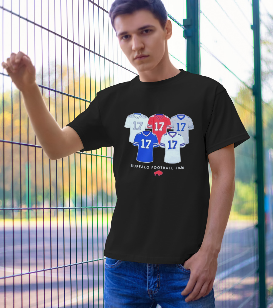Buffalo Football 2026 Josh Allen 17 Jersey Collection T-Shirt