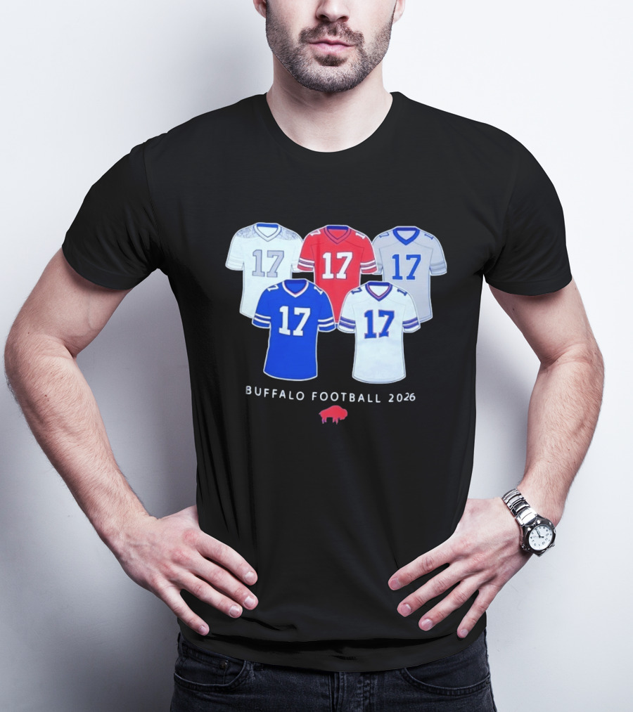 Buffalo Football 2026 Josh Allen 17 Jersey Collection T-Shirt