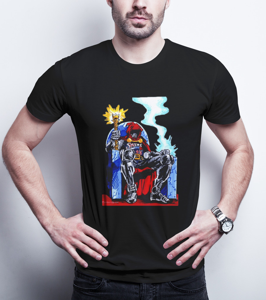 LeDoom Sixers 76ers Lebron James Throne King Iconic NBA T-Shirt