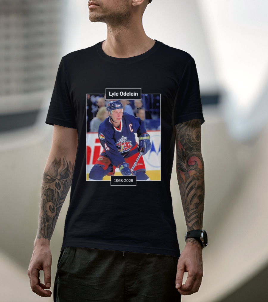 Lyle Odelein Hockey Player 1968 2026 Memorial T-Shirt