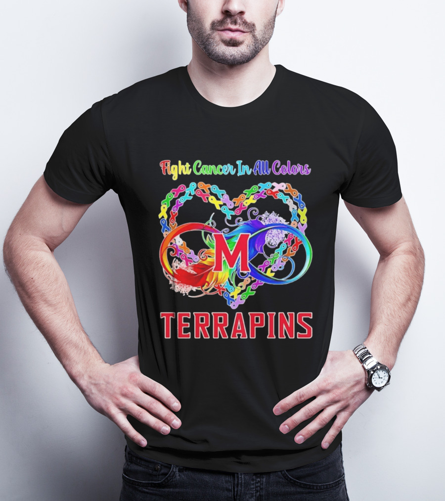 Maryland Terrapins Fight Cancer In All Colors Terrapins T-Shirt