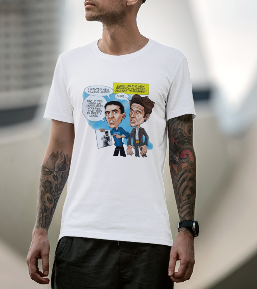 Mark Daigneault Thunder Talks Brandon Flowers Record Thrasher Caricature T-Shirt