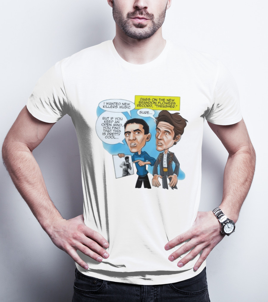 Mark Daigneault Thunder Talks Brandon Flowers Record Thrasher Caricature T-Shirt