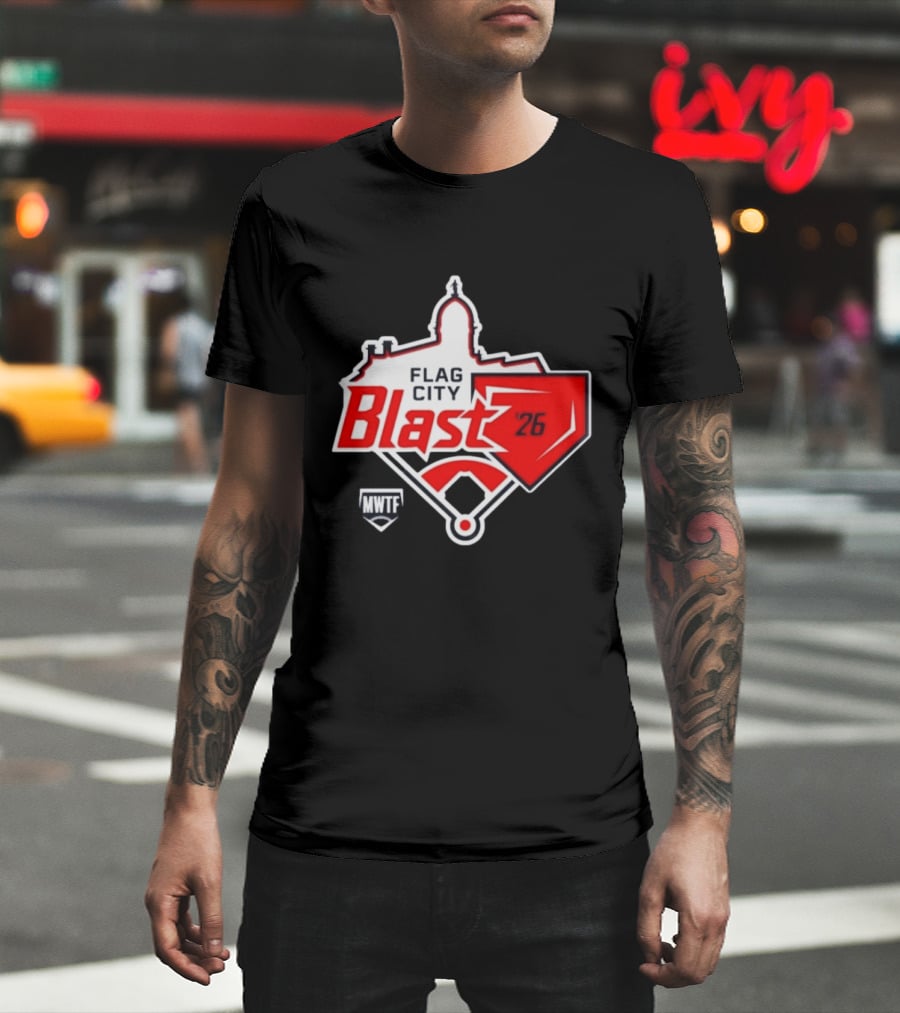 7th Annual Flag City Blast Softball '26 MWTF Event T-Shirt