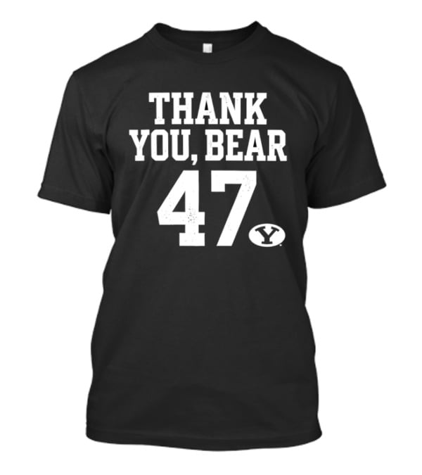 Brigham Young University Thank You Bear 47 NCAA Football Y T-Shirt