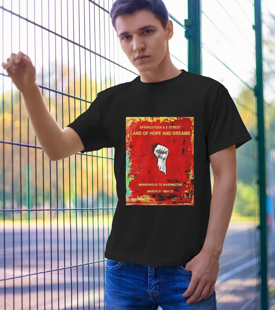 Springsteen & E Street Land Of Hope And Dreams Minneapolis To Washington March 31 To May 27 T-Shirt