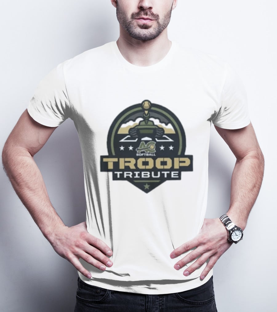 7th Annual ACS Softball Troop Tribute Tank Logo Stars T-Shirt