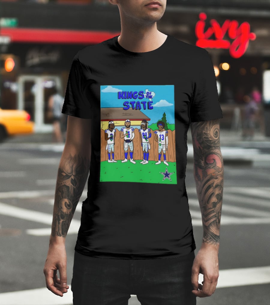 Kings Of The State Ceedee Lamb Dak Prescott Micah Parsons Dallas Cowboys Comic T-Shirt