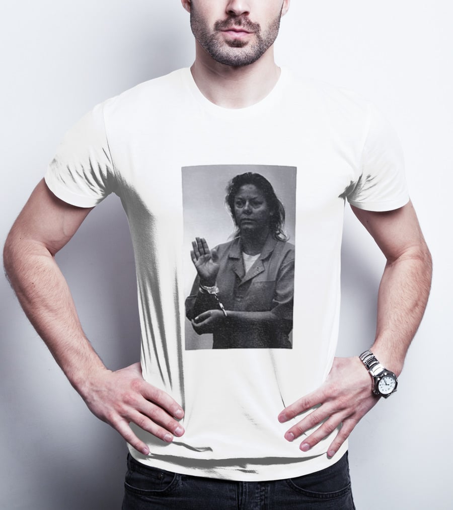 Aileen Wuornos True Crime Handcuffed Raised Hand Political Image T-Shirt