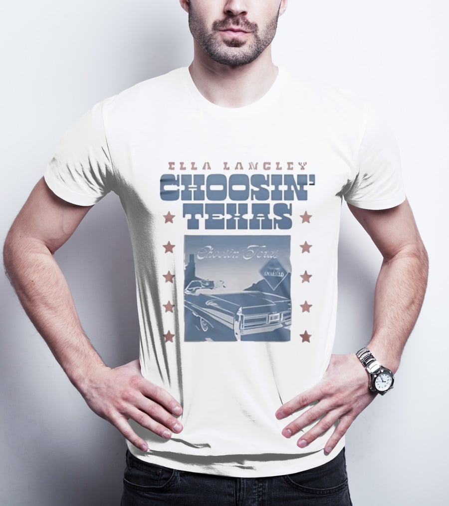 Ella Langley Choosin' Texas Amarillo Retro Car Billboard T-Shirt