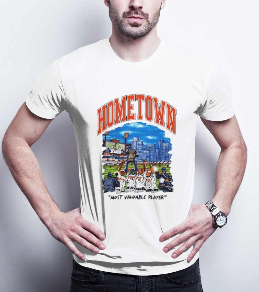 Hometown Most Valuable Player Baseball Celebration Stadium Skyline T-Shirt