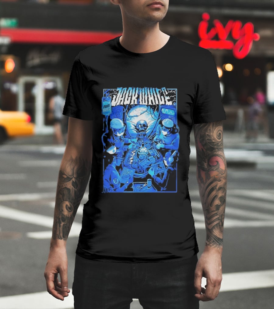 Jack White Fake Tides The Sound Rock Music Skeleton Surgeons T-Shirt