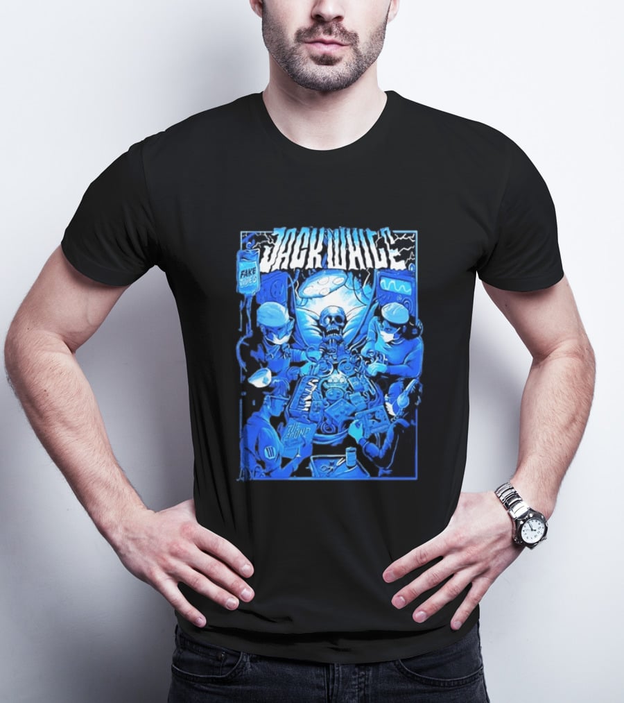 Jack White Fake Tides The Sound Rock Music Skeleton Surgeons T-Shirt
