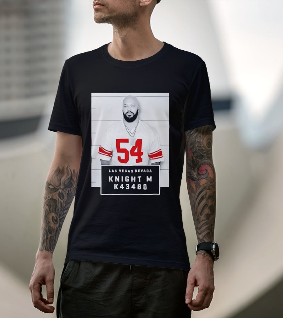 Las Vegas Nevada Shot 54 Knight M K43480 Death Row Records T-Shirt