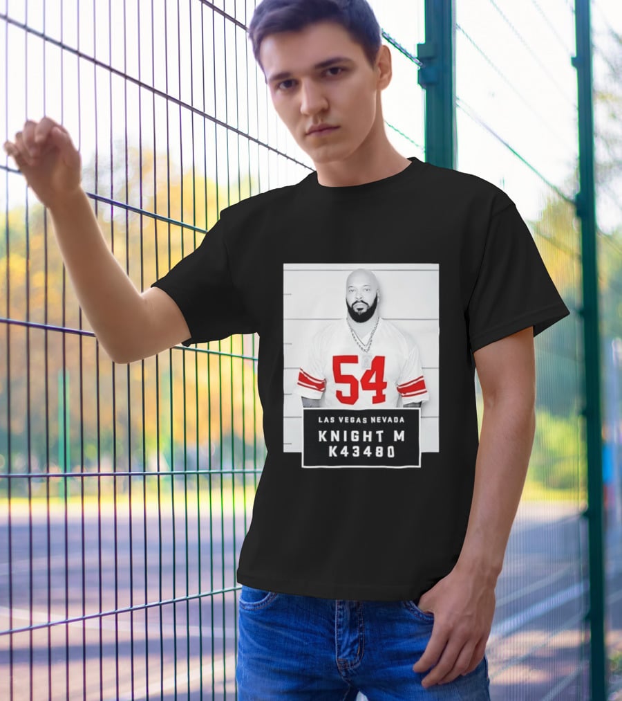 Las Vegas Nevada Shot 54 Knight M K43480 Death Row Records T-Shirt